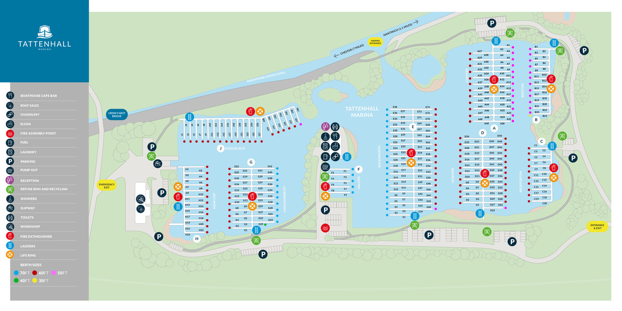 Mooring at Tattenhall Marina | Cheshire Boat Mooring